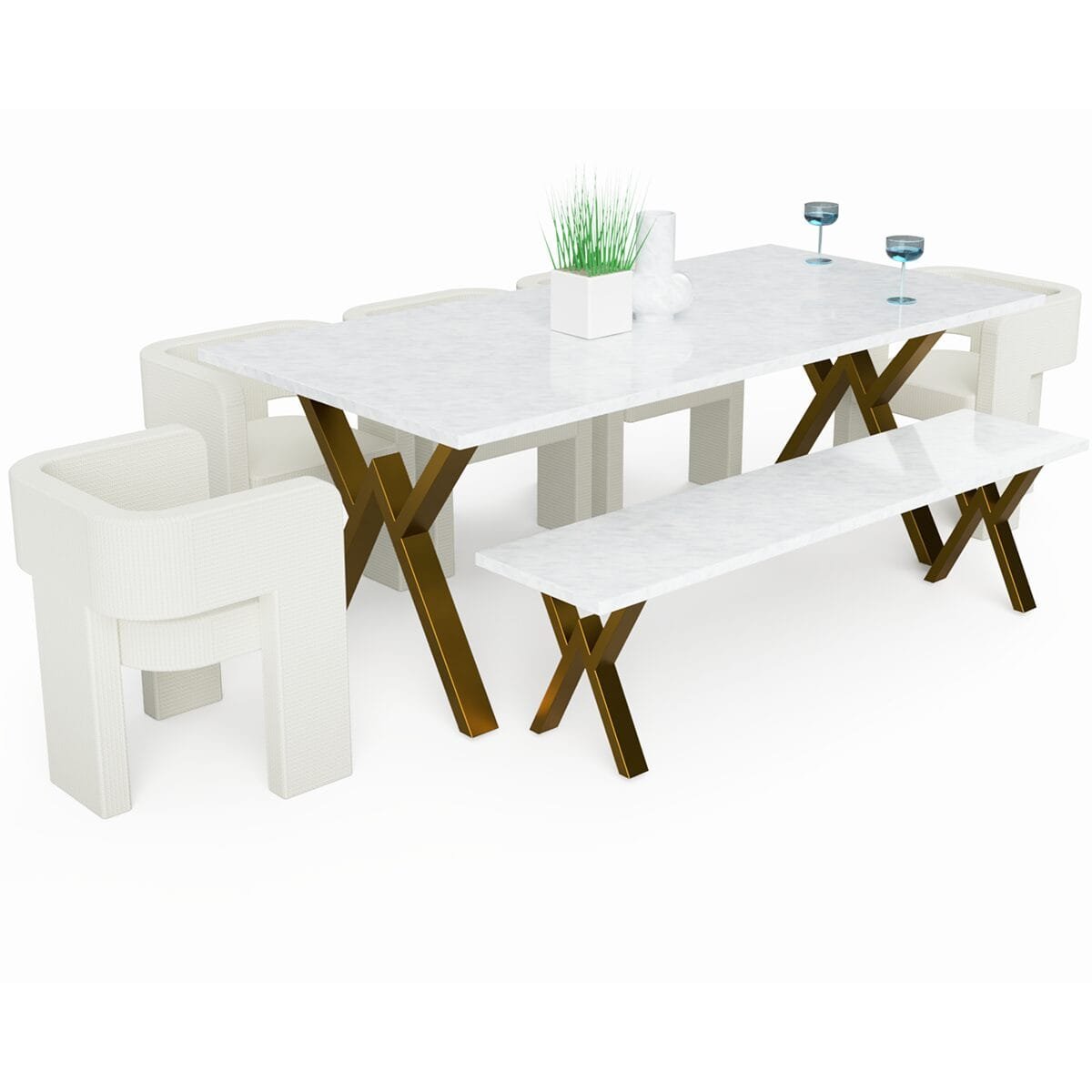 Camden Bench Legs With Top Support Bar - Stoaked