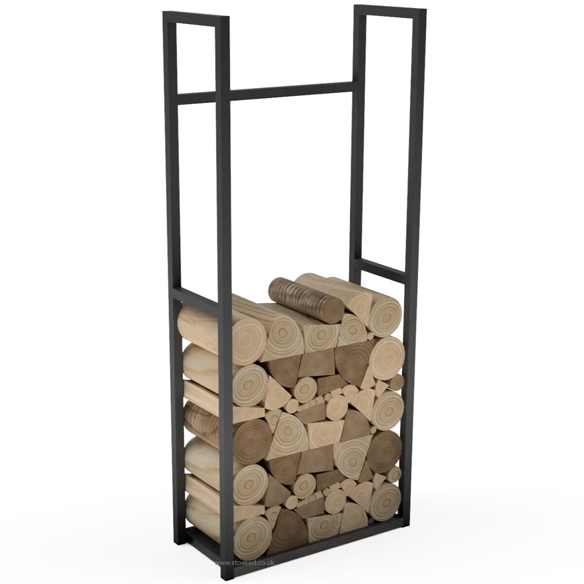 Outdoor Aluminium Tall Log Store - Stoaked