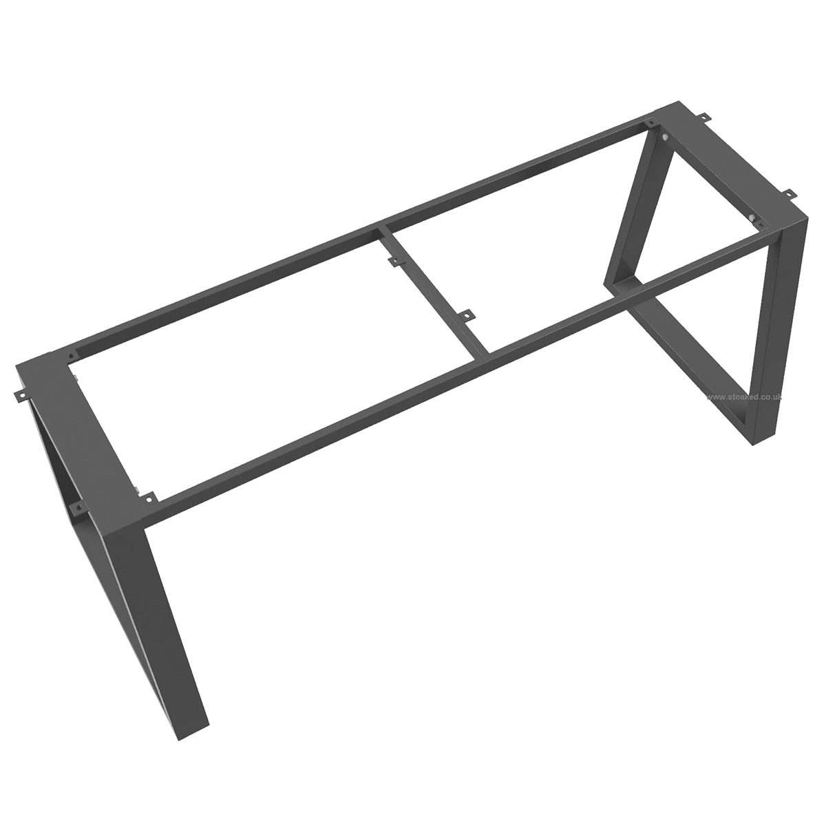Reversed Trapezium Shaped Table Legs With Top Support Frame - Stoaked