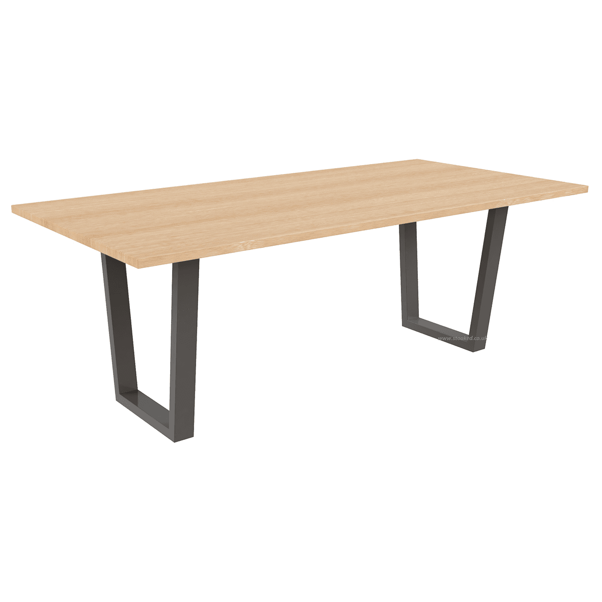 Trapezium Table Legs With Top Support Bar - Stoaked